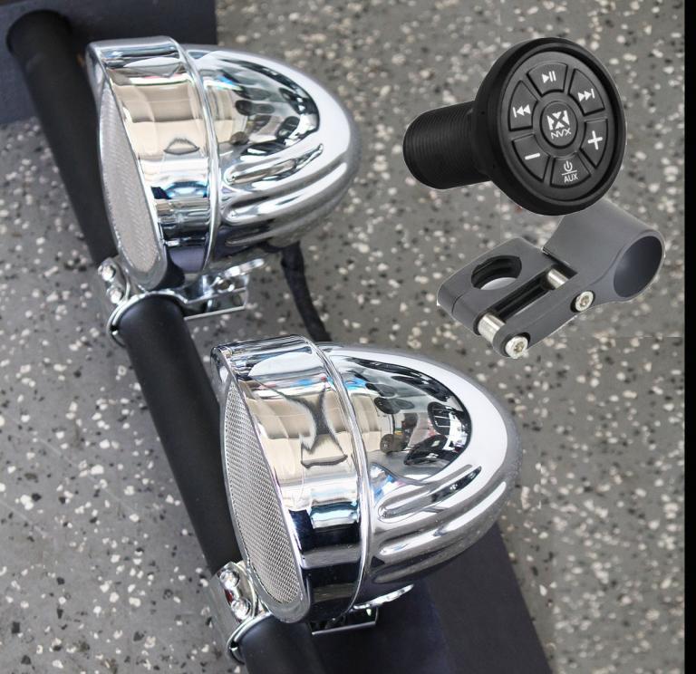 4in Amplified Chrome Speakers Kits – So Cal Cycle Sound